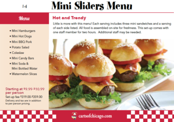 Mini Sliders — Mini Everything Menu! - Picnic Catering, Ice Cream Carts ...